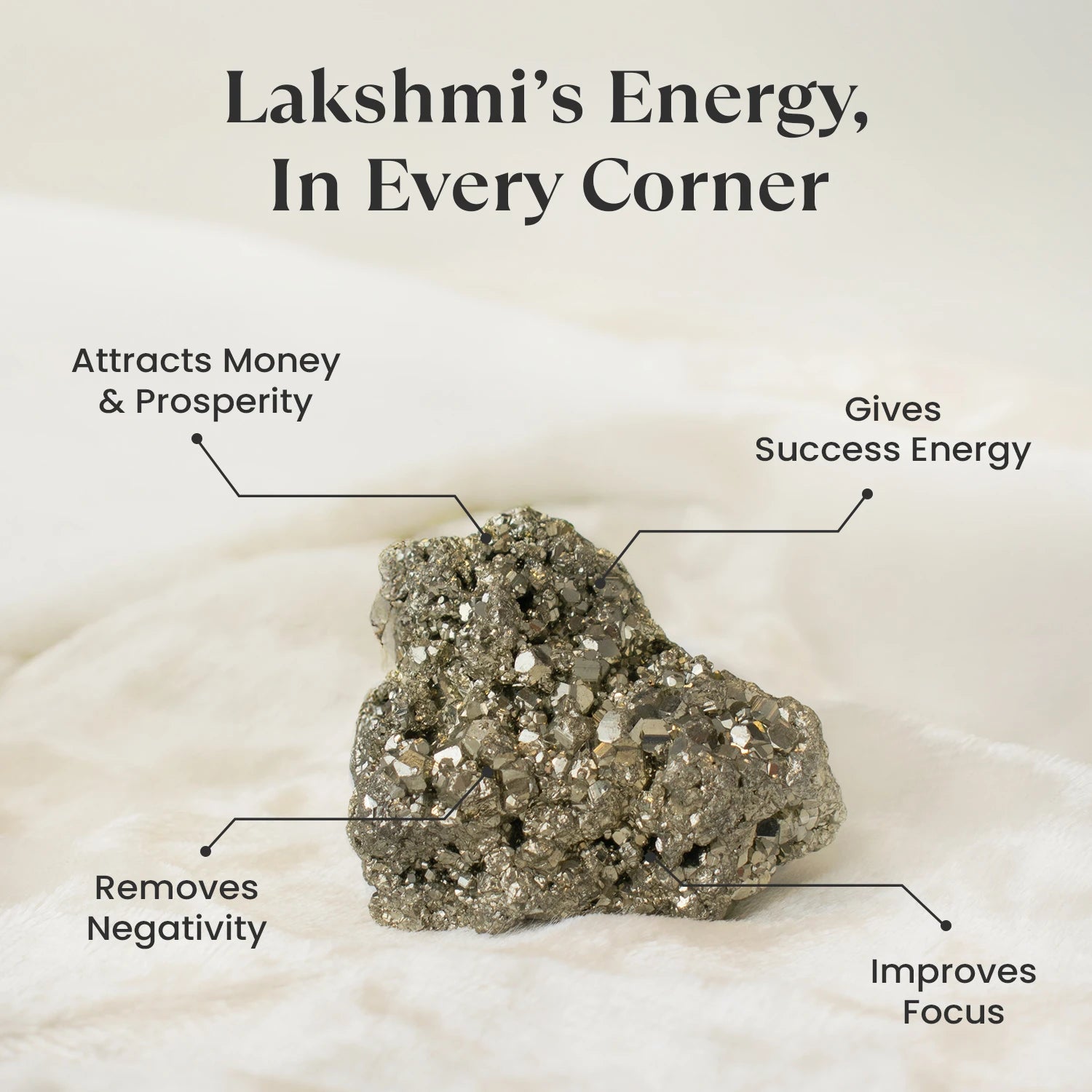 Maha Lakshmi Siddh Raw Pyrite Stone – Mokshima